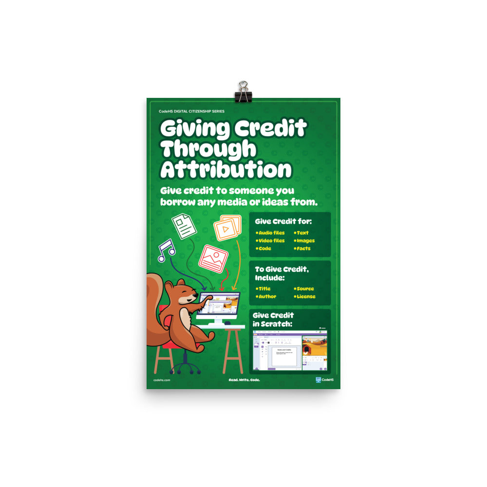 Scout Credit Through Attribution Poster – CodeHS