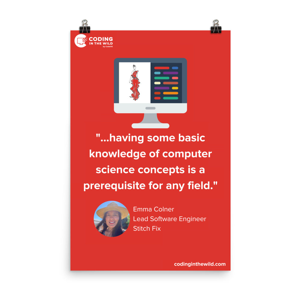 Coding for Fashion-Retail Poster (24x36in) – CodeHS